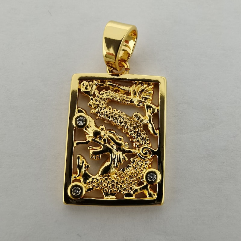 24k Gold Dragon Pendants - Etsy