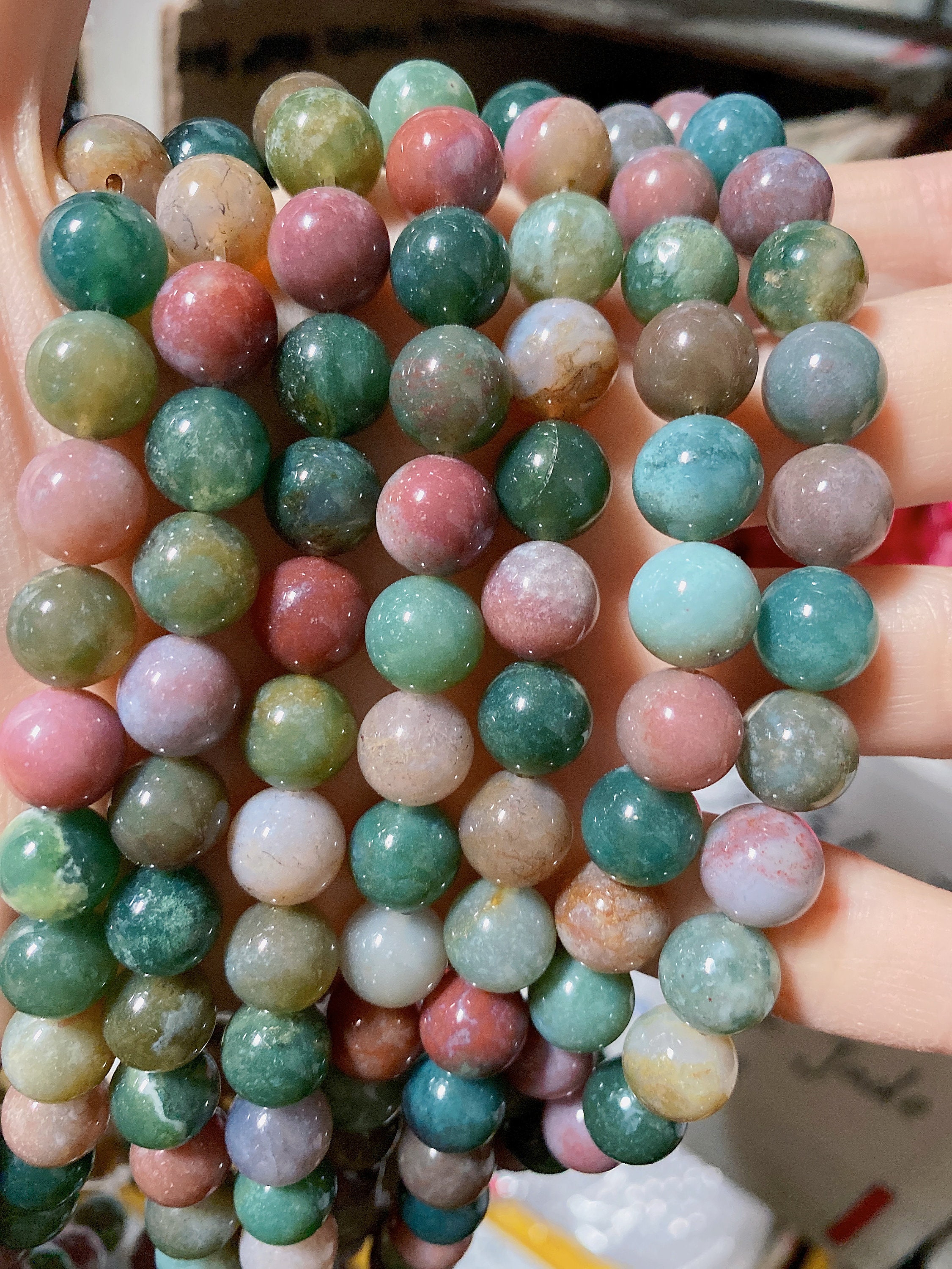 Colorful Indian Jade Round Beads Natural Gemstone 6mm 8mm - Etsy