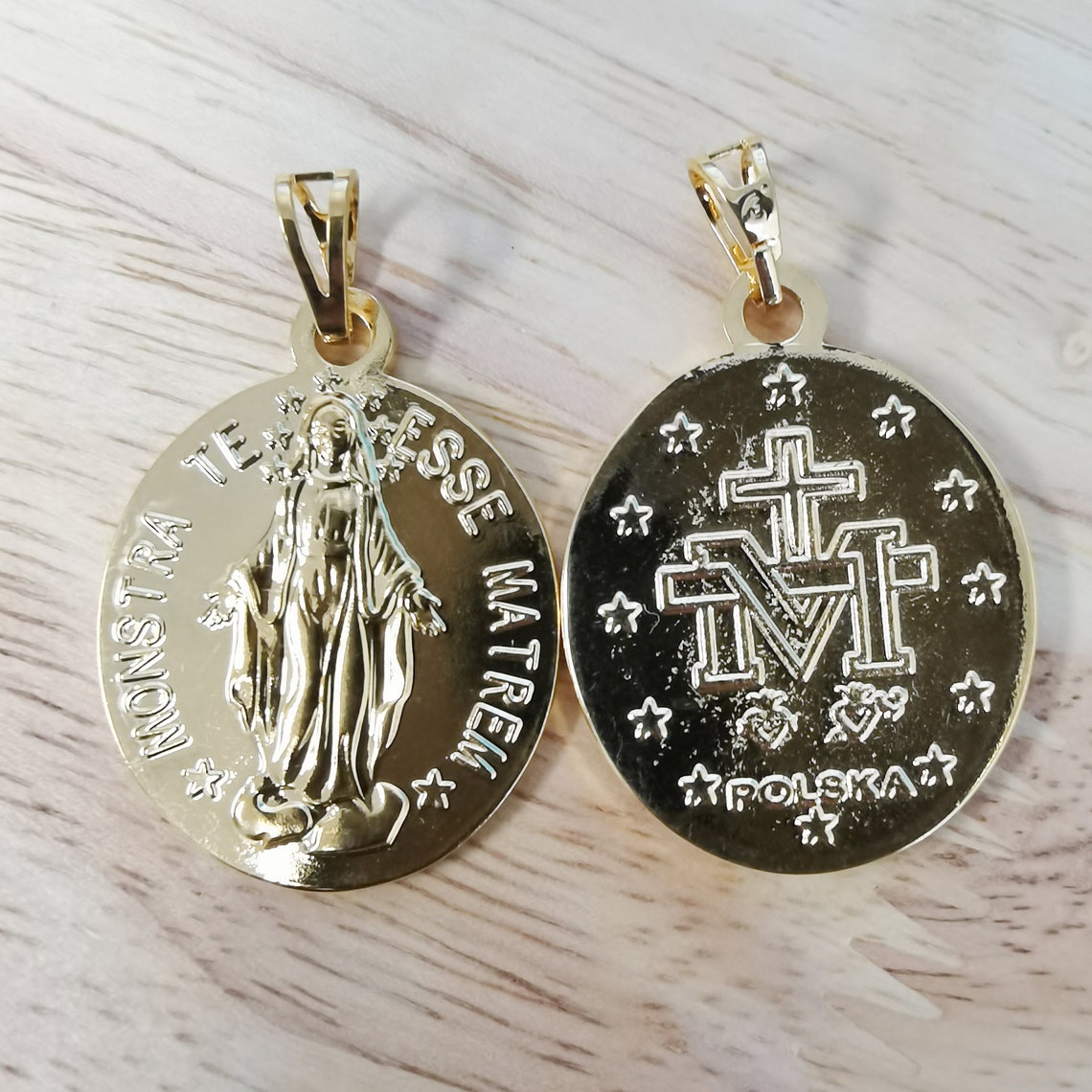 1pc 38x25mm Wholesale 24K Gold-filled Virgin Mary Charm - Etsy