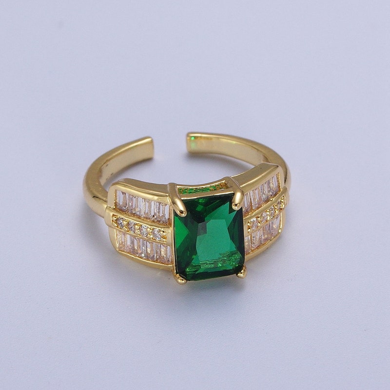 Green Gem Ring - Etsy