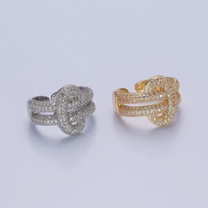Single Chain Link on Double Band Design Stack Ring Gold or Silver ...