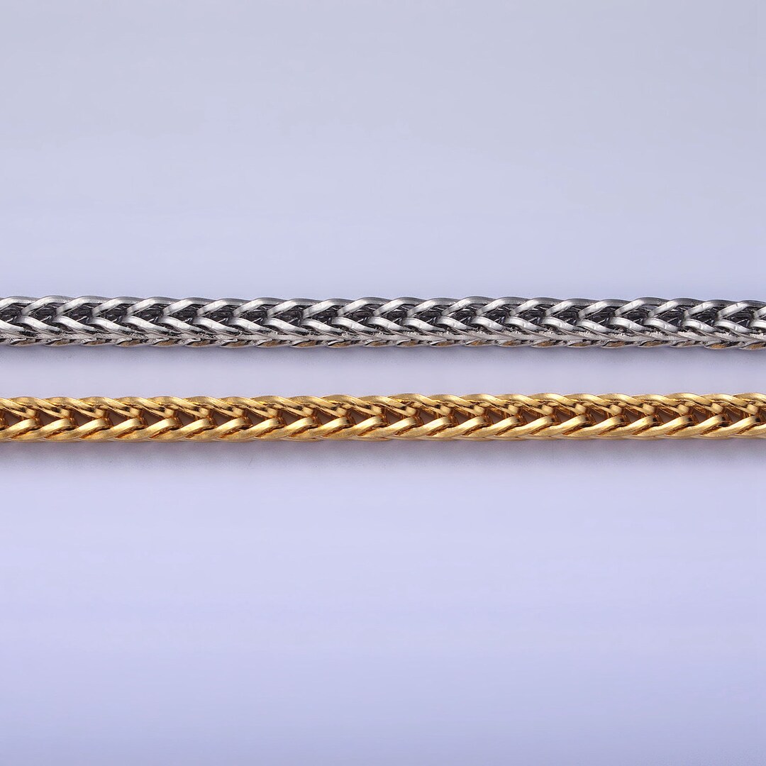Gold or Silver Foxtail Chain Necklace for Jewelry Making, Long Gold or ...