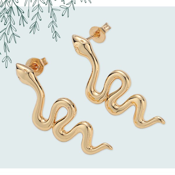 Snake Stud Earrings - Etsy