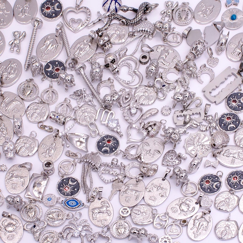 Silver Charms - Etsy