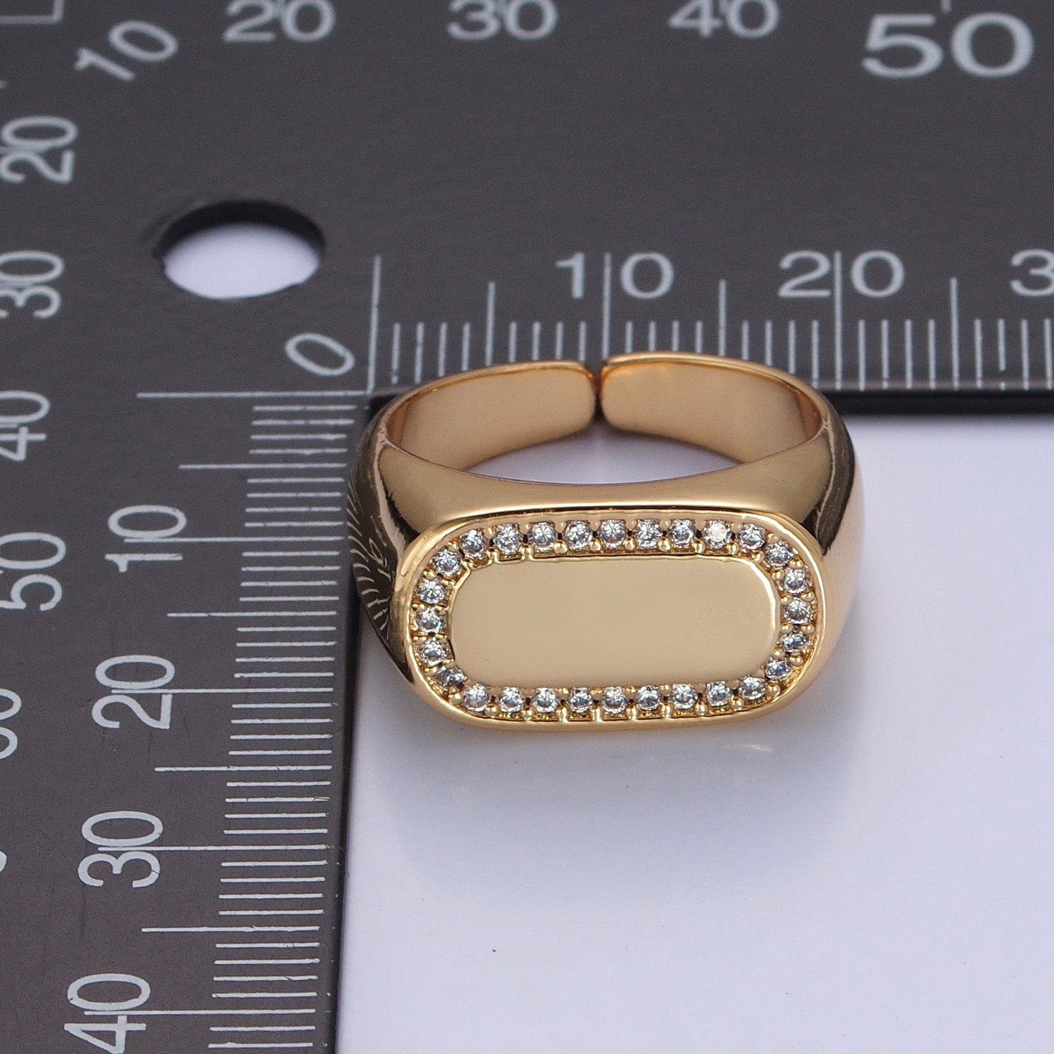 Flat Amulet Coin Design Stack Ring Gold or Silver With - Etsy