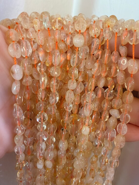 Citrine 6 8mm Stone Beads Approx. 45 Beads 40cm Single Strand Genuine Natural Gemstones for Jewelry Making Etsy Canada