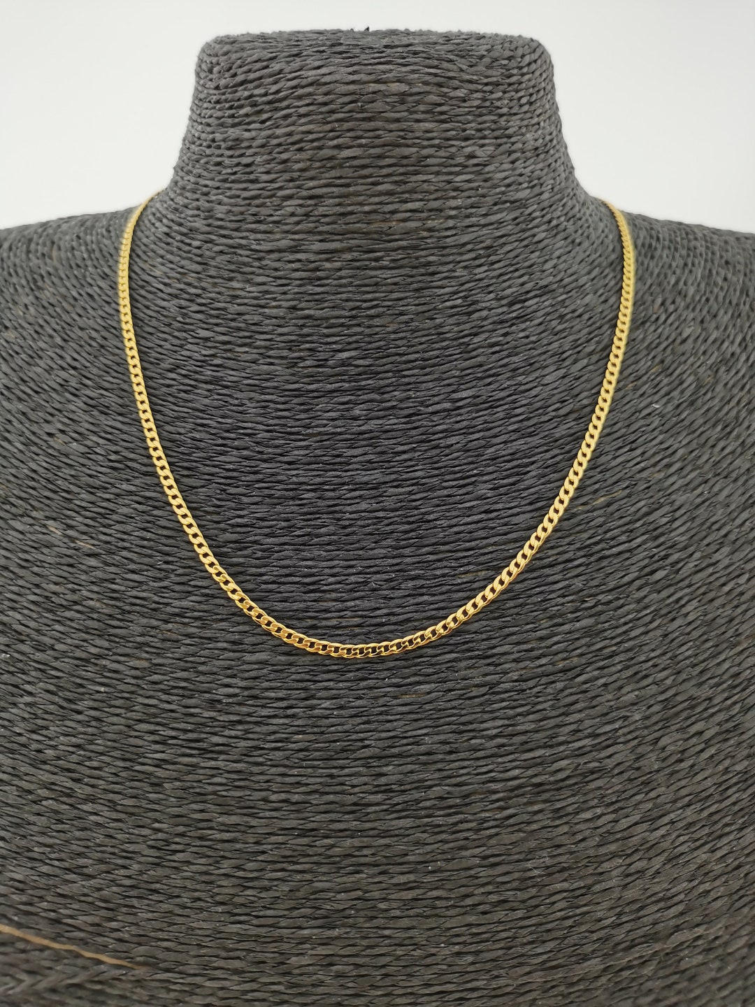 24K 20 Inch Real Gold Plated Curb Necklace Chain for Jewelry - Etsy