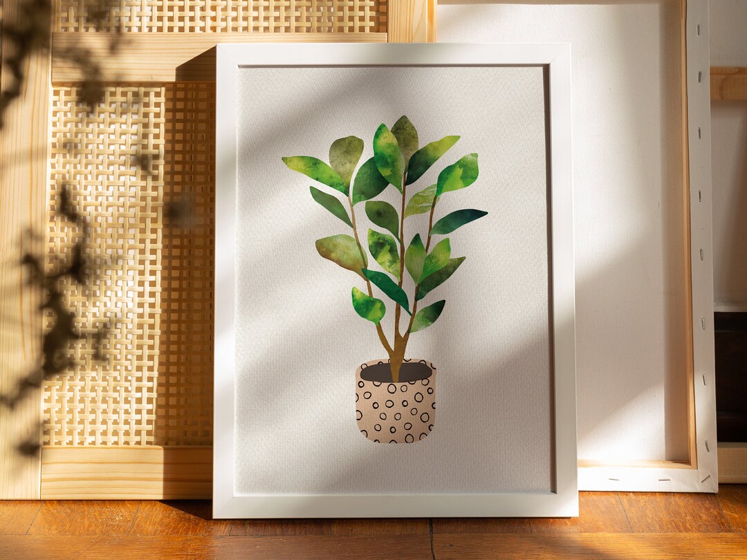 Plant Wall Art Potted Plant Poster Houseplants Wall Art Printable ...