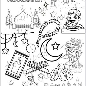 Ramadan Colouring Page - Etsy