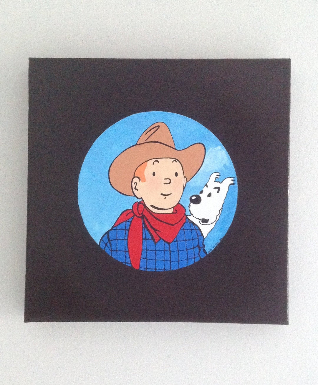 Tintin and Snowy, Tintin Portrait on Canvas, Tintin Comic Album, Tintin ...