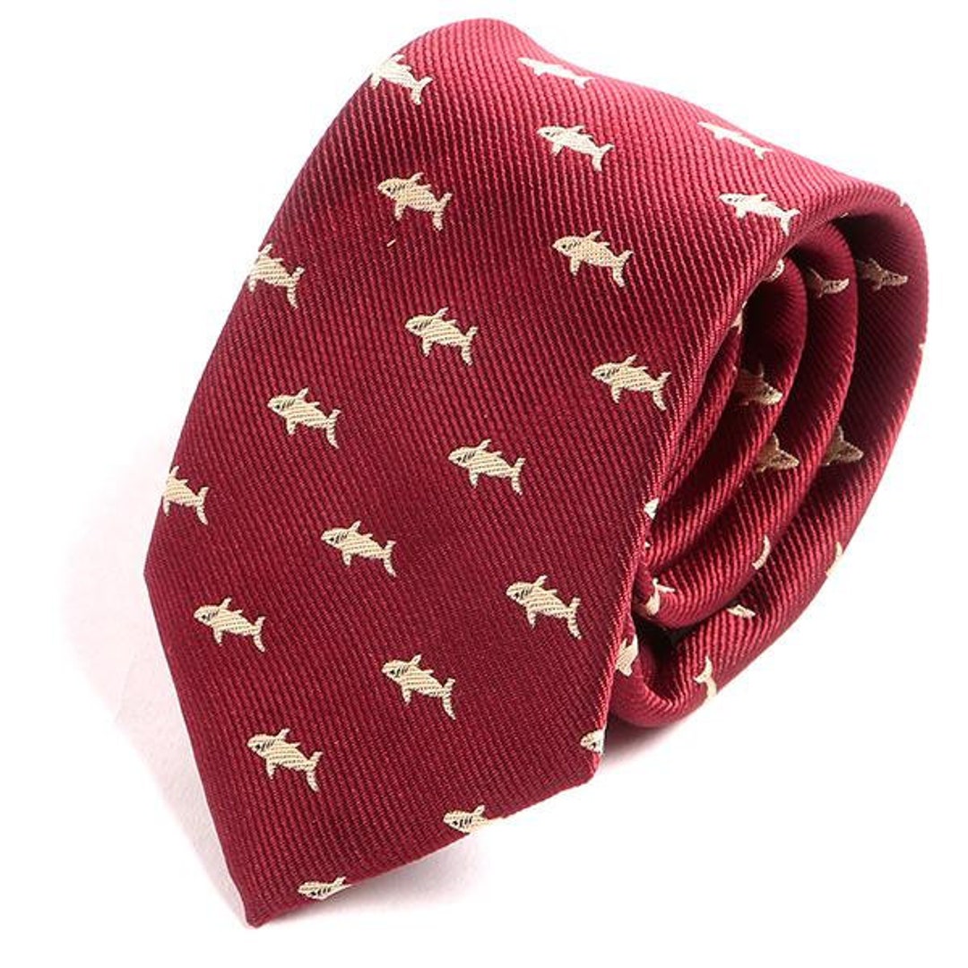 Mens Tie Red Shark Tie, Gift for Him - Etsy