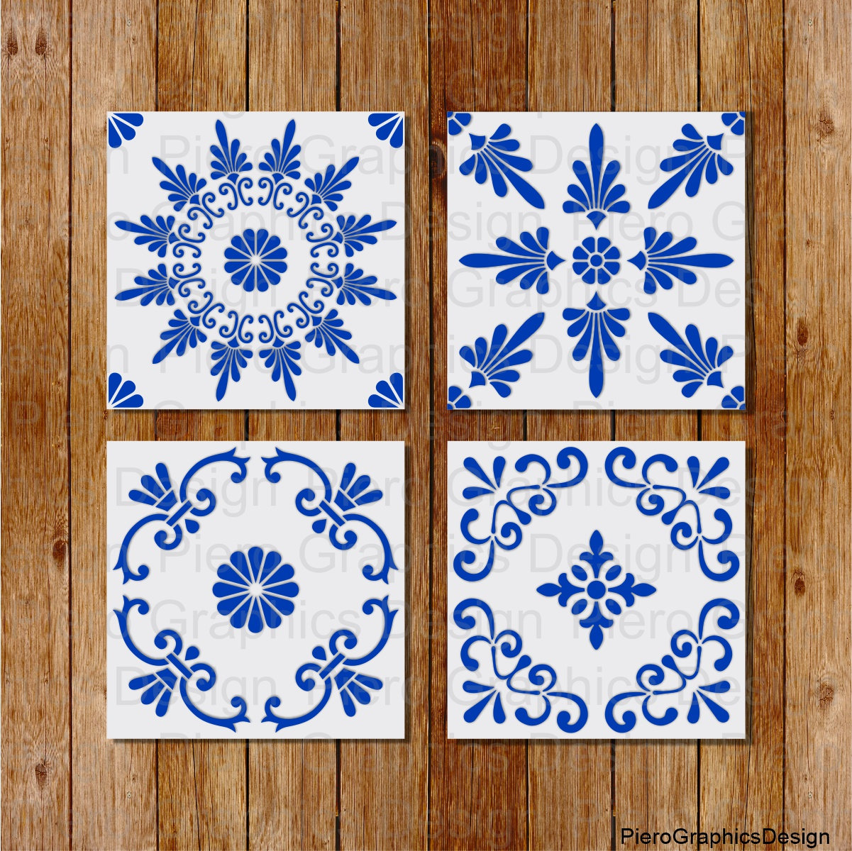 Tiles and Stencil set 3 SVG Files for Silhouette and Cricut. Tile ...