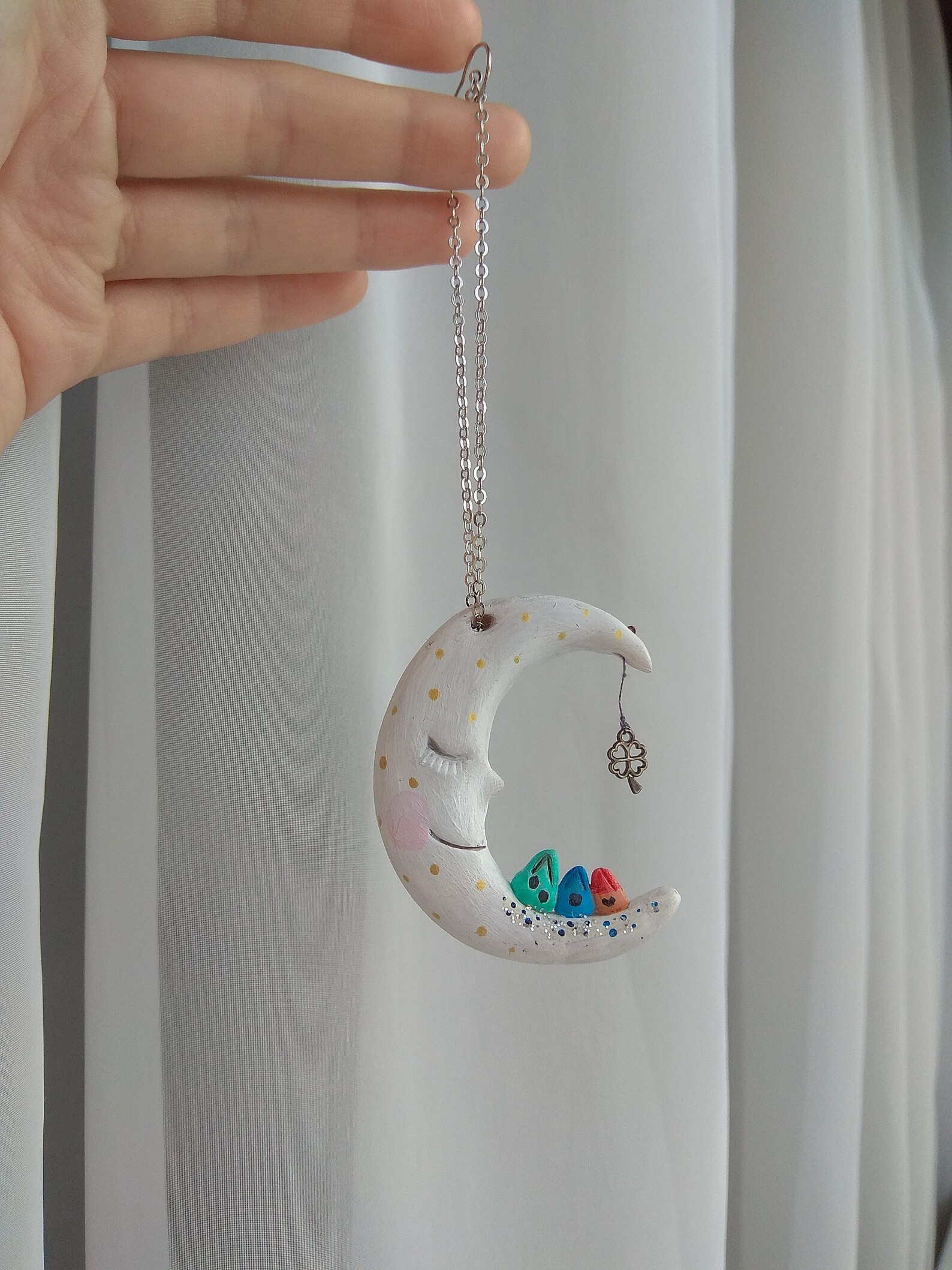 Polymer Clay Moon Cozy Home Decoration The Moon Clay | Etsy