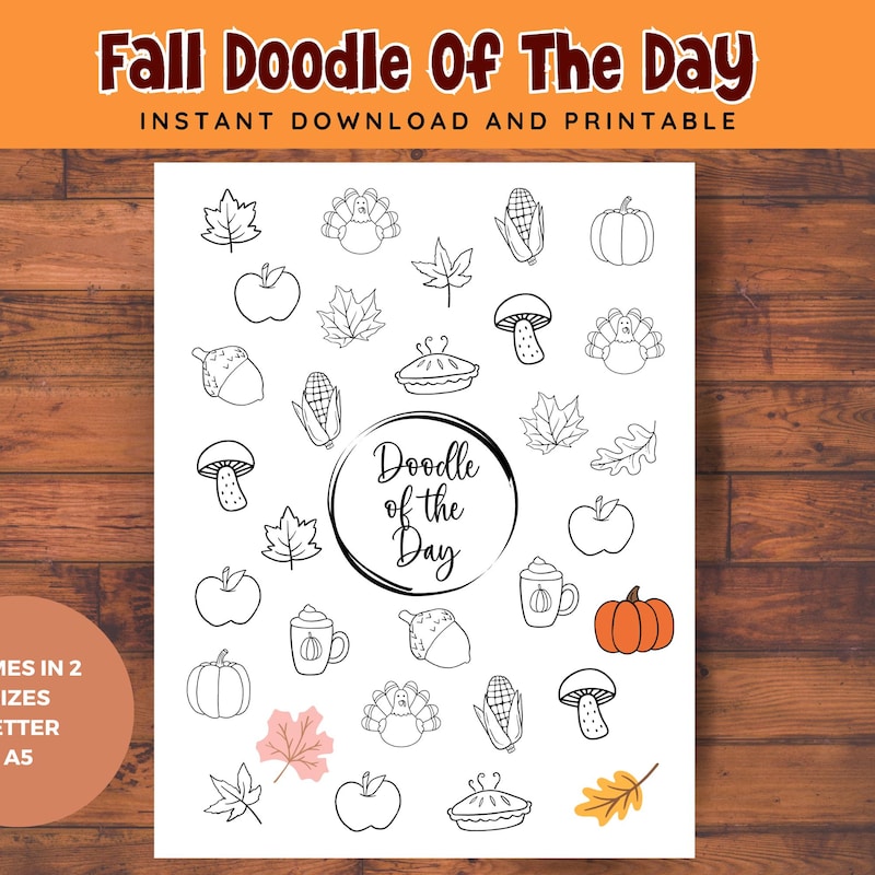 Doodle of the Day Printable - Etsy