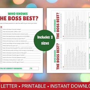 Who Knows the Boss Best Game | Fun Boss Trivia for Office Party | Boss ...