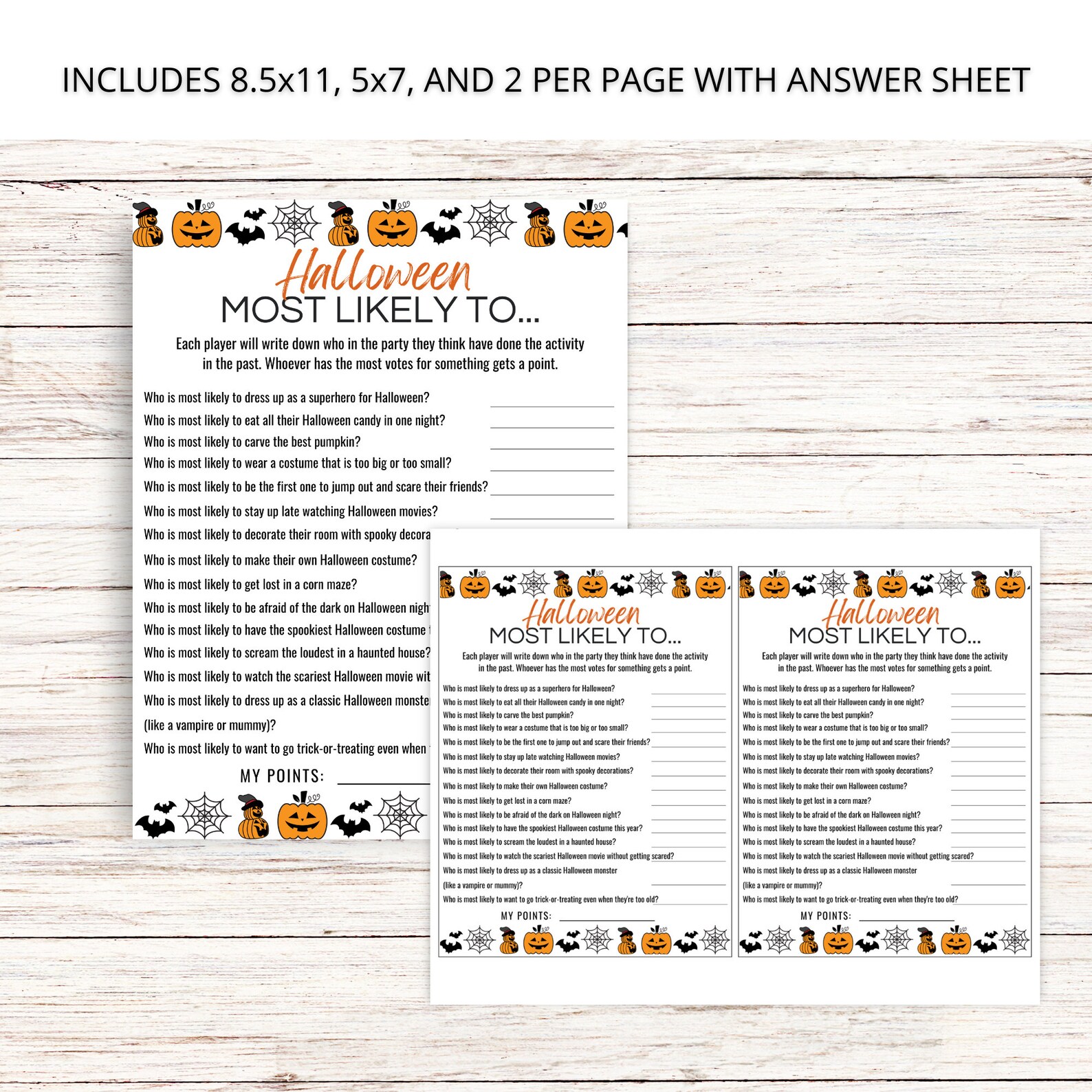 Most Likely to Game Halloween, Whos Most Likely To, Halloween Party ...