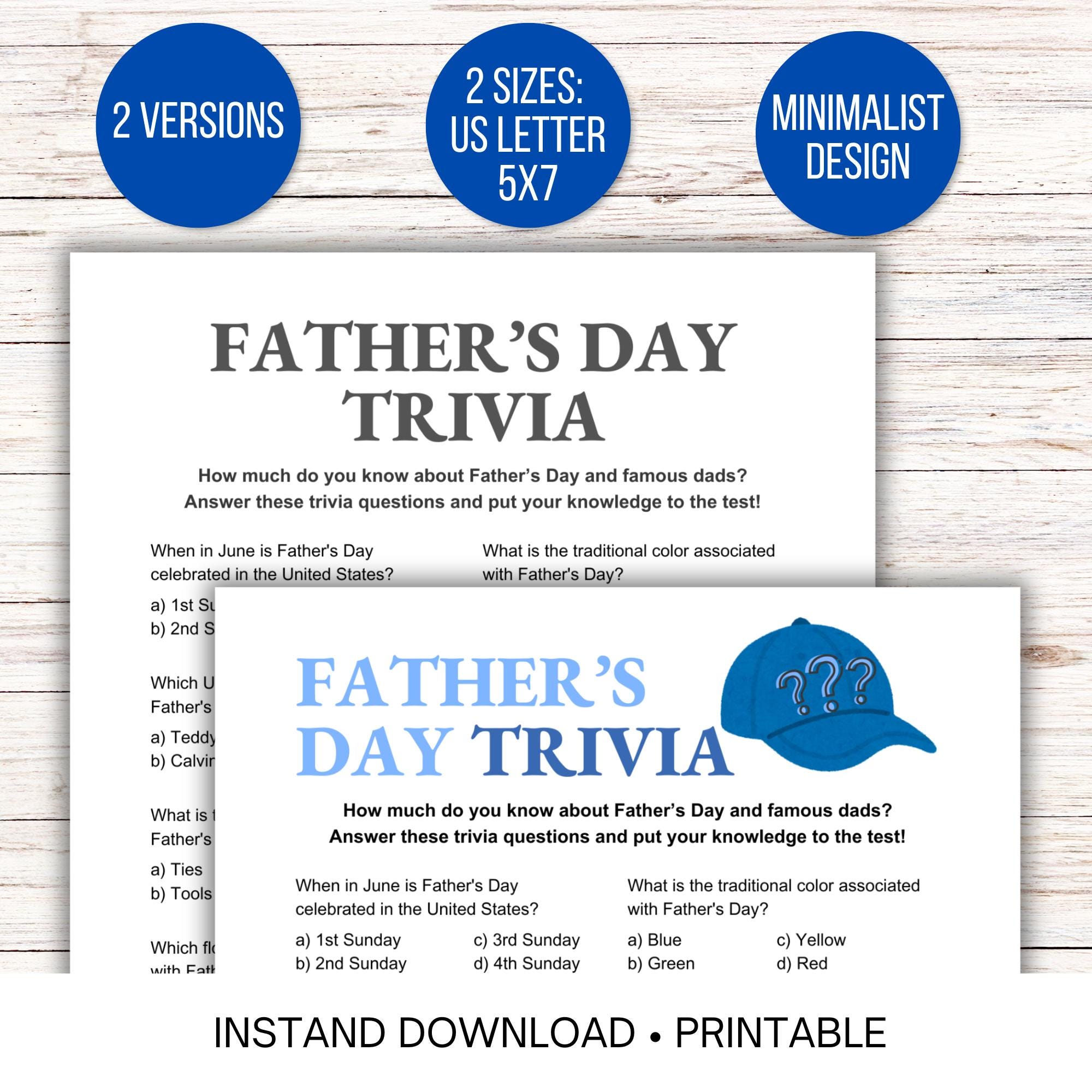 Father's Day Trivia Questions, Father's Day Quiz, Dad Questionnaire ...