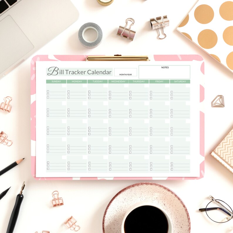 Printable Bill Payment Tracker Calendar (digital Download) - Etsy