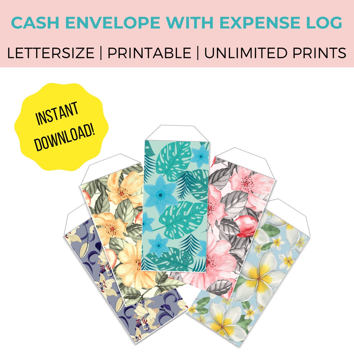 Cash Envelope Template: Printable Expense Tracker (PDF) - Etsy