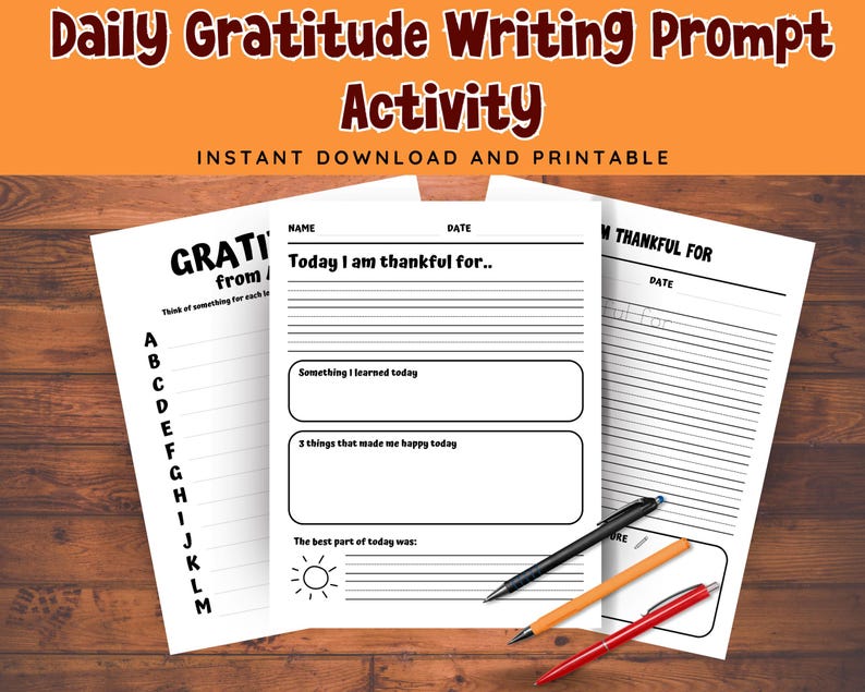 Thanksgiving Gratitude Bundle Printable, Gratitude Kit, Gratitude ...