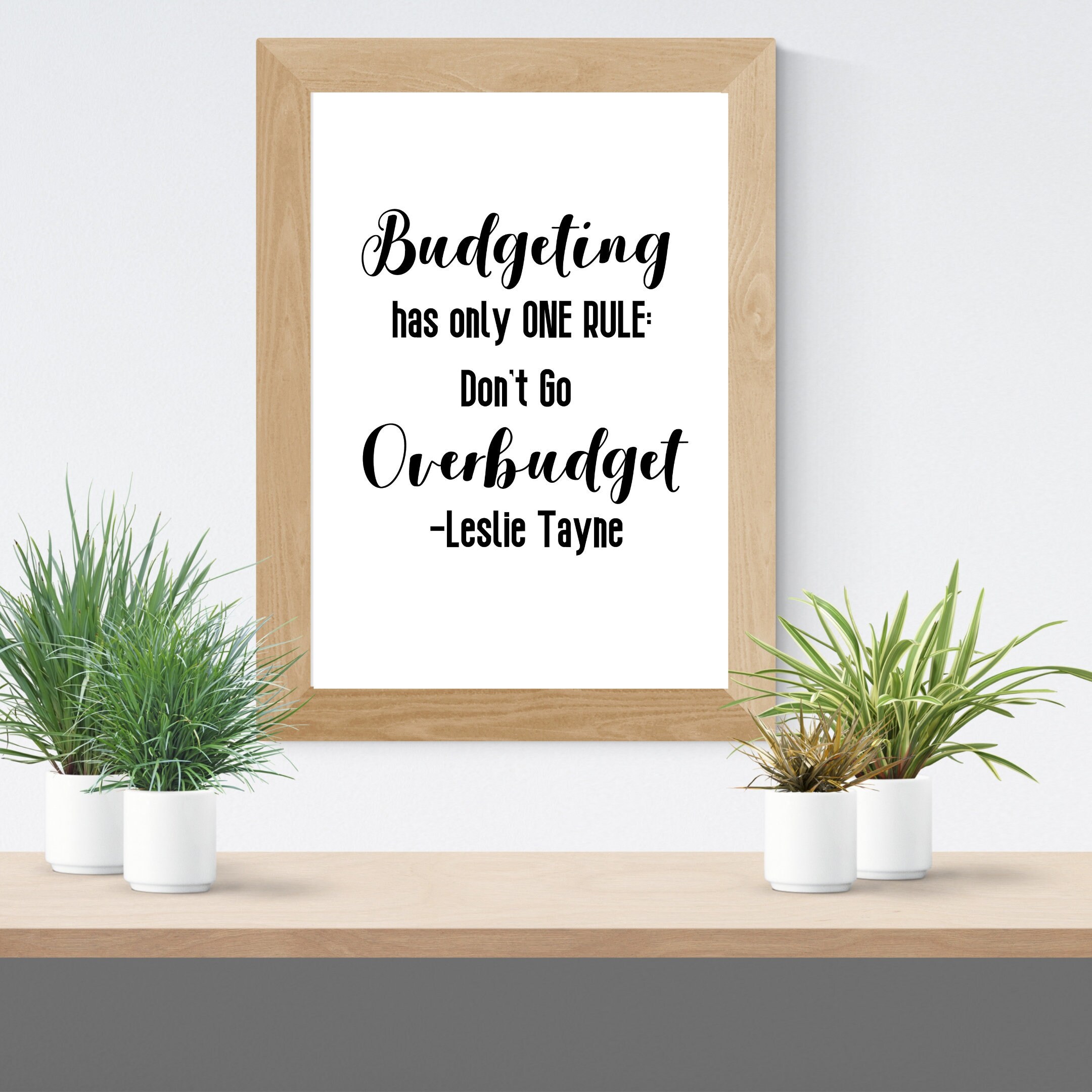 Budgeting Quote Wall Art Budgeting Inspirational Quote Motivational ...