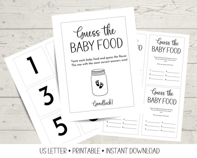 Guess the Baby Food Game Minimalist, Taste Baby Food Game, Baby Food ...