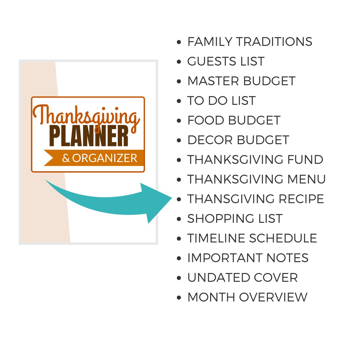 Thanksgiving Planner Printable Thanksgiving Planner Busy - Etsy