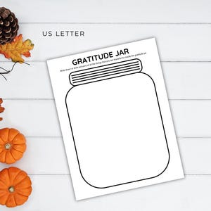 Gratitude Jar Printable, Gratitude Jar Cards, Gratitude Activity for ...