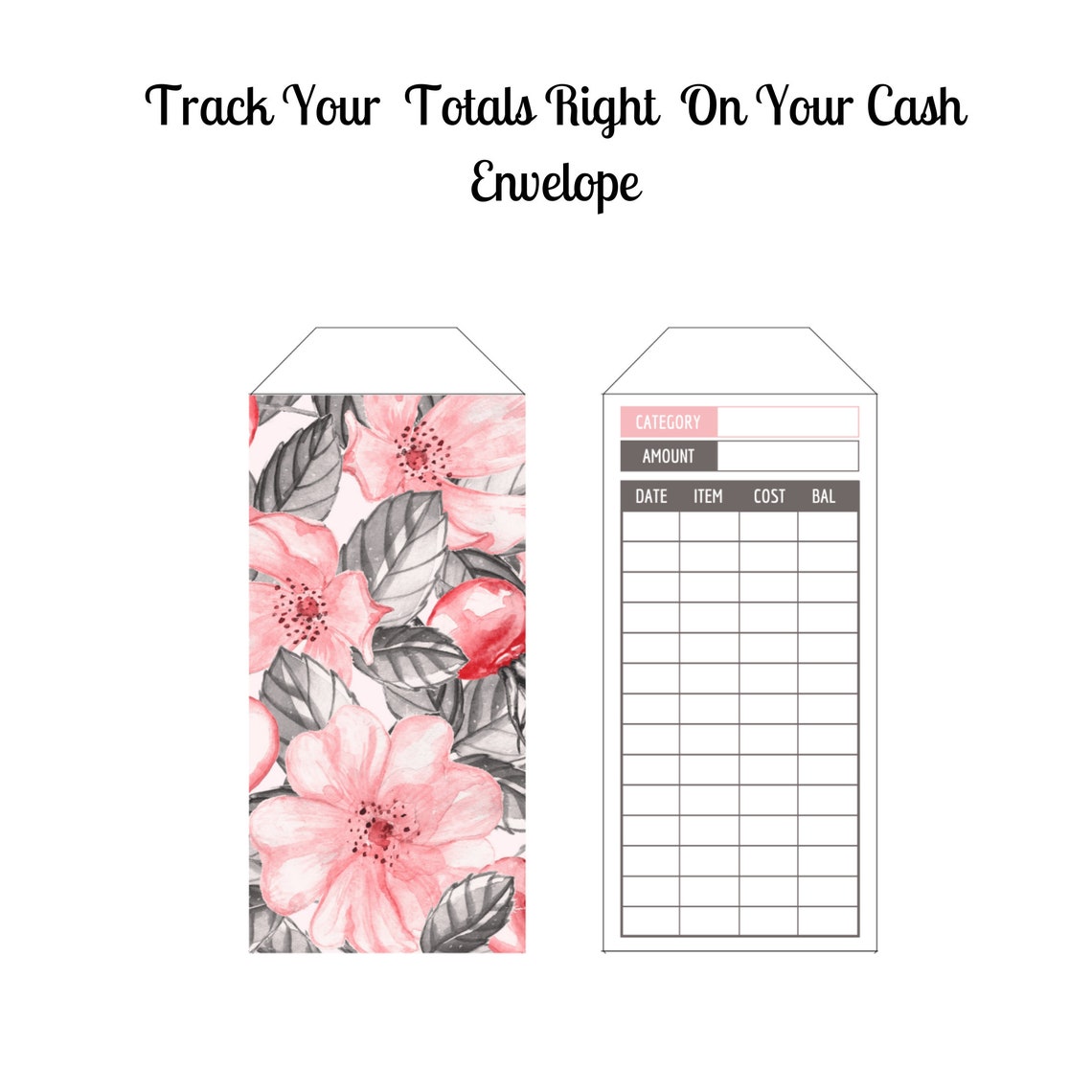 Cash Envelope Template: Printable Expense Tracker (PDF) - Etsy