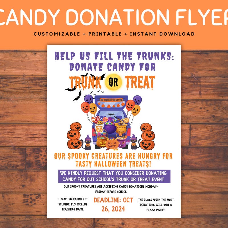 Candy Donation Flyer - Etsy