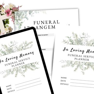 Funeral Program Planner: Memorial Service Organizer (PDF) - Etsy