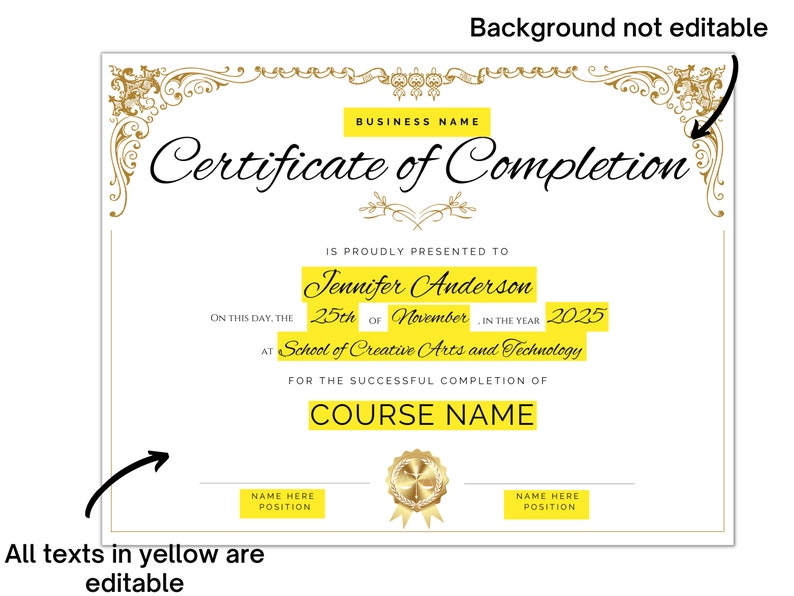 Editable Lash Tech Certificate Template: Printable Beauty Course ...