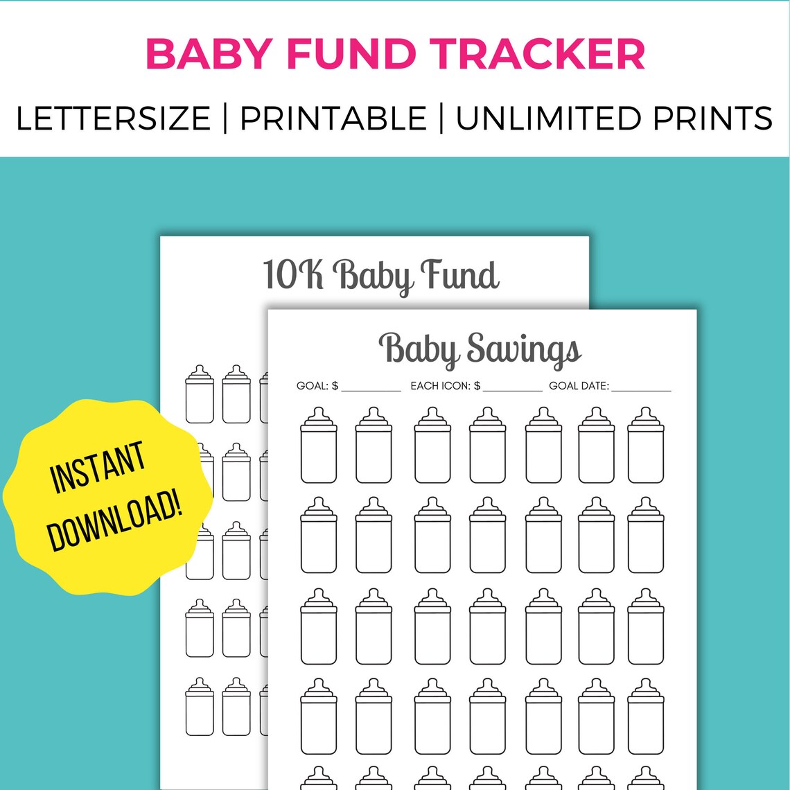 Baby Fund Tracker, Baby Savings Tracker, Money for Baby Tracker ...