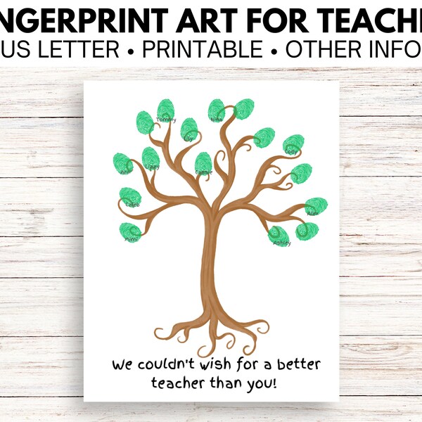 Thumbprint Art for Teachers - Etsy