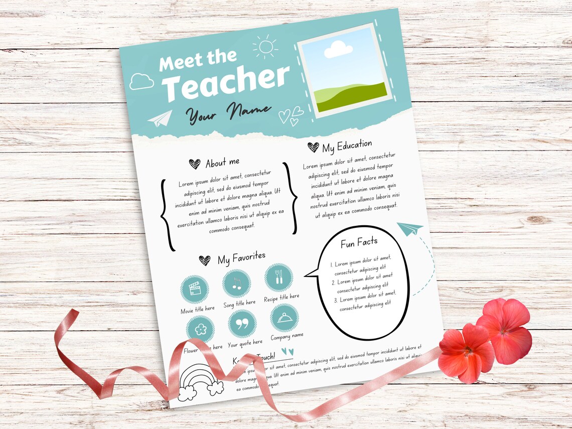 Editable Meet the Teacher Template Bundle: Back to School Printable ...