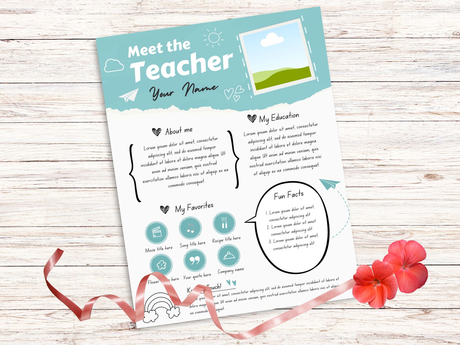 Editable Meet the Teacher Template Bundle: Back to School Printable ...