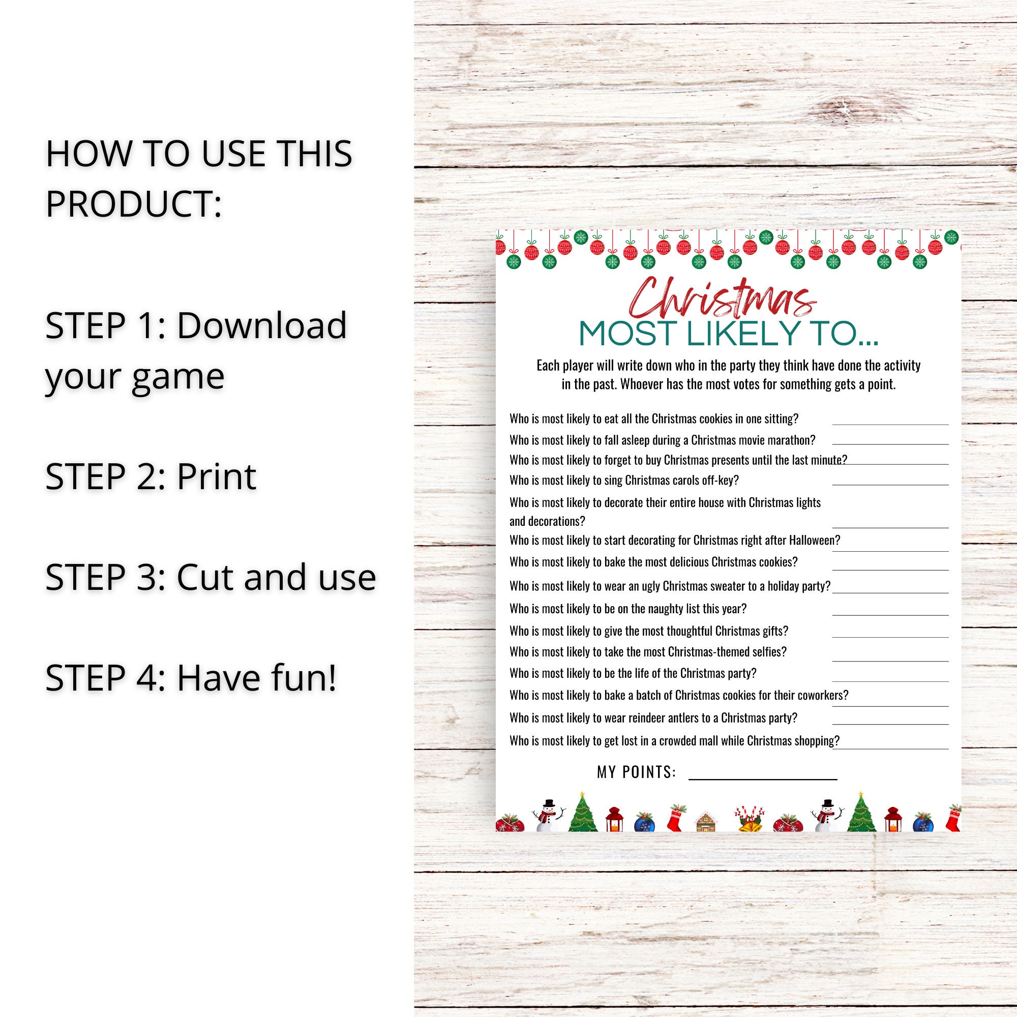 Most Likely to Game Christmas, Whos Most Likely To, Christmas Party ...