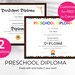 Editable Preschool Diploma | Editable Preschool Certificate ...