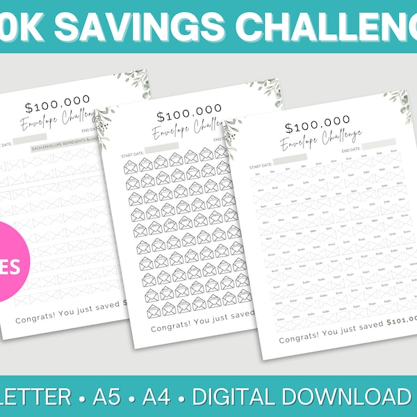 100k Money Challenge - Etsy