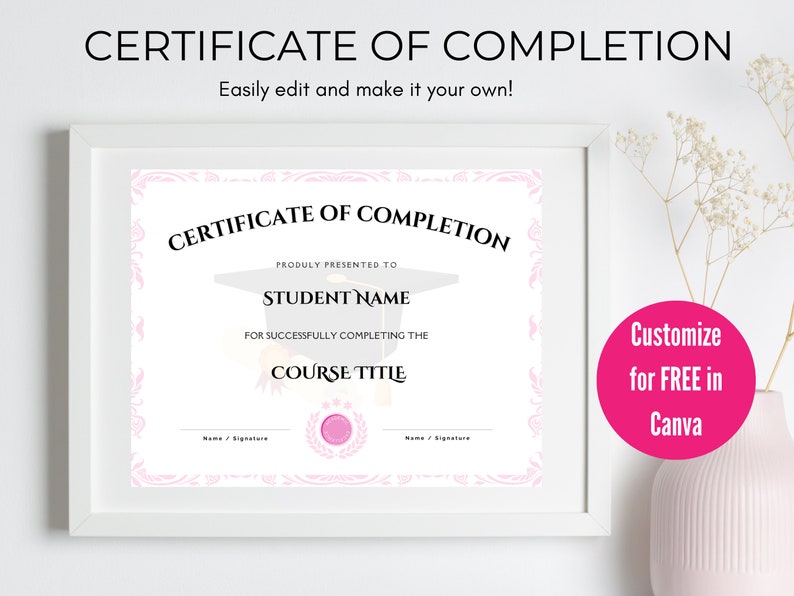 Editable Lash Tech Certificate Template: Printable Beauty Course ...