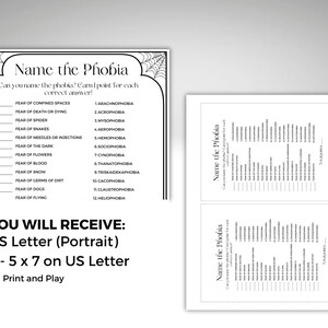 Name That Phobia Matching Game, Halloween Trivia Questions, Workplace ...