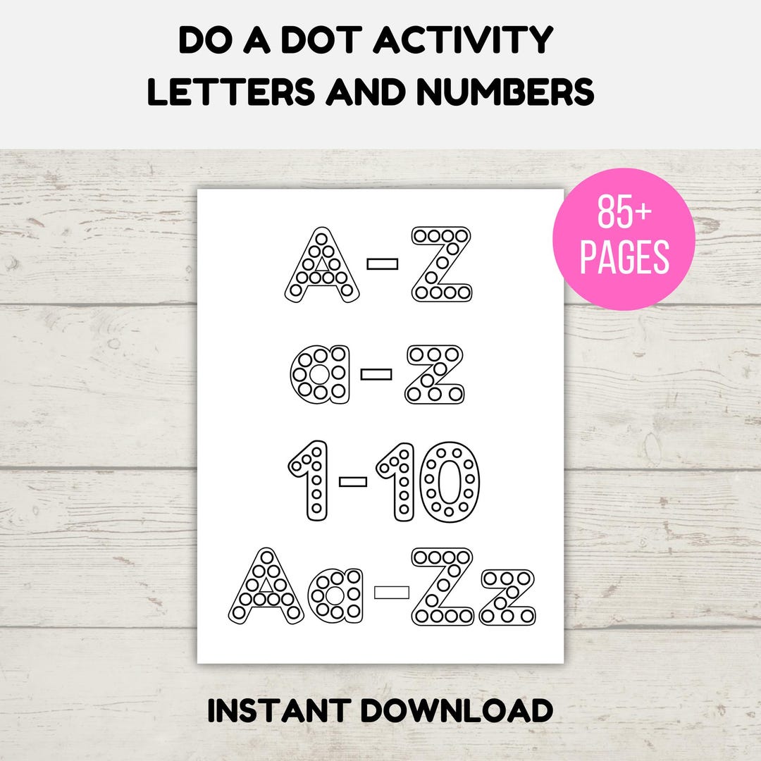 Do A Dot Activity, ABC Coloring Pages, Alphabet Activity, Letter ...