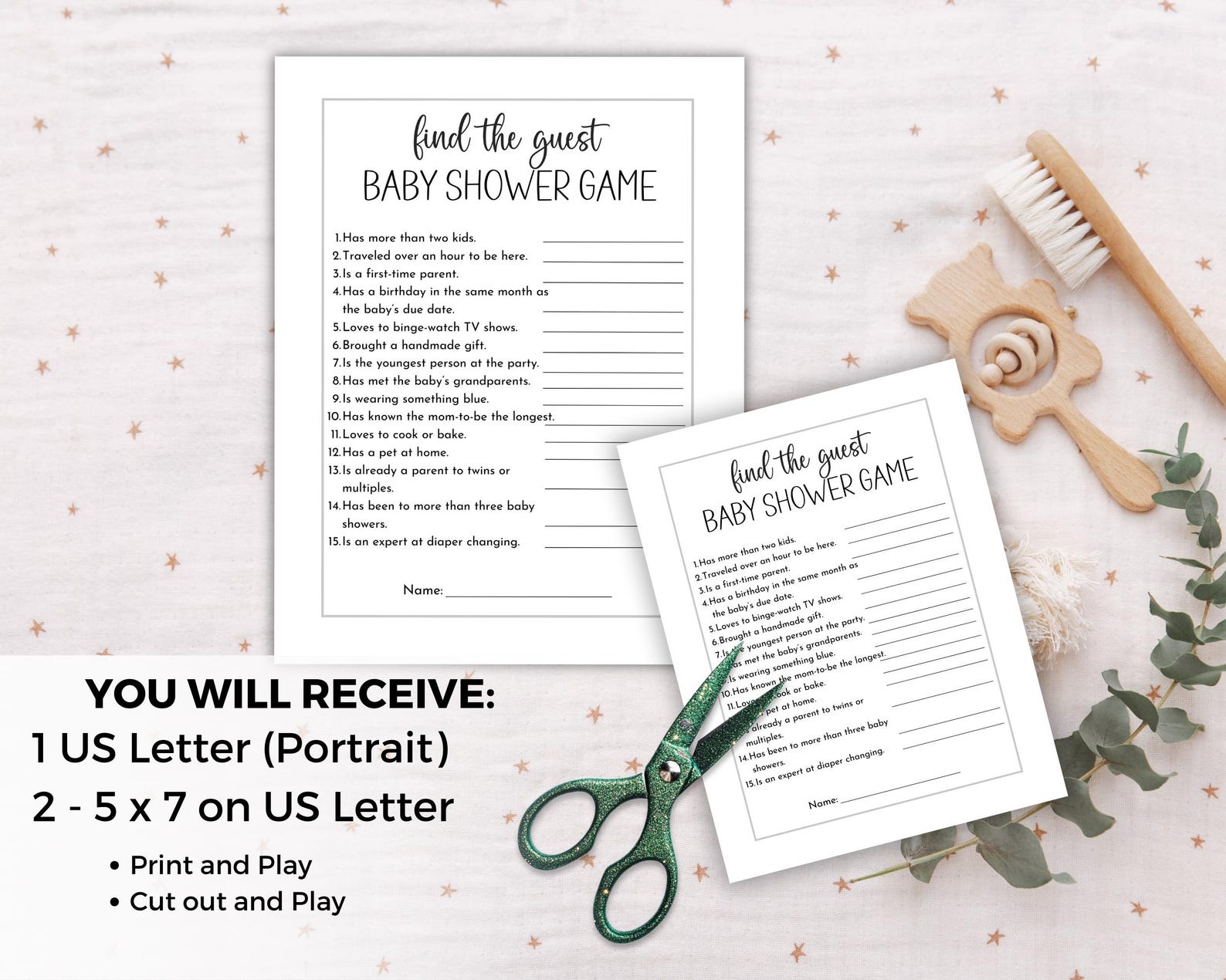 Find the Guest Baby Shower Game PDF, Find the Guest Who, Find the Guest ...