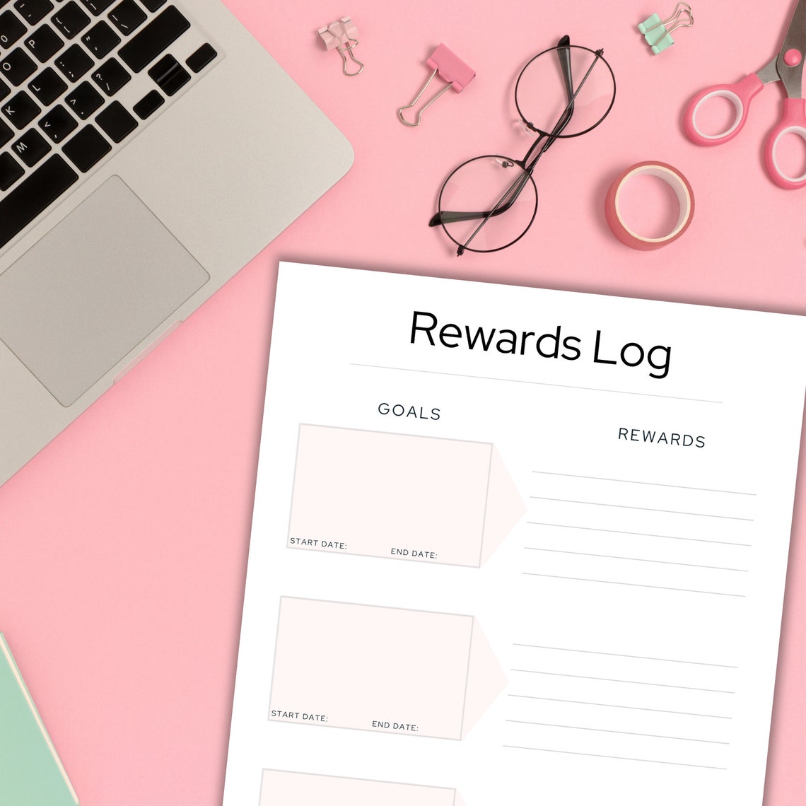 Rewards Log Printable: Goal Tracker (PDF) - Etsy