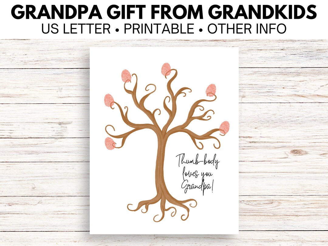 Grandpa Printable, Grandpa Gift From Grandkids, Father's Day Gift for ...
