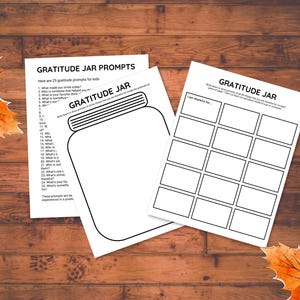 Gratitude Jar Printable, Gratitude Jar Cards, Gratitude Activity for ...