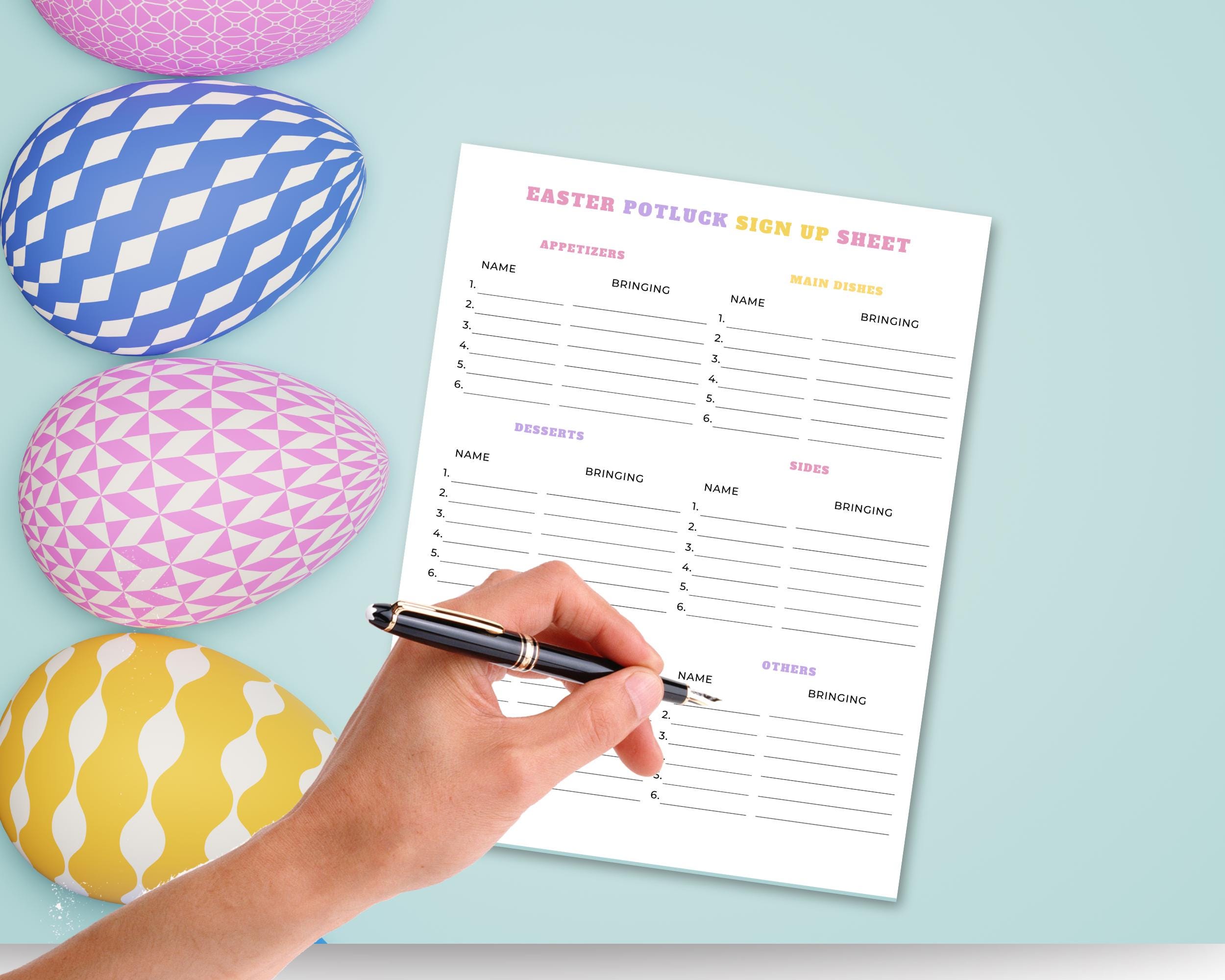 Editable Easter Potluck Invitation, Easter Sunday Church Flyer, Easter ...