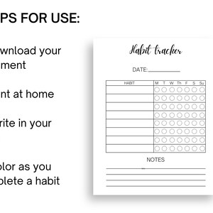 Habit Mood Tracker Bundle: Daily Routine Chart (PDF, A4/a5/letter) - Etsy