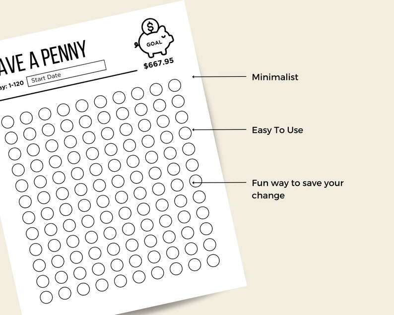 Penny Savings Challenge, Printable Penny Save, 365 Days Savings ...