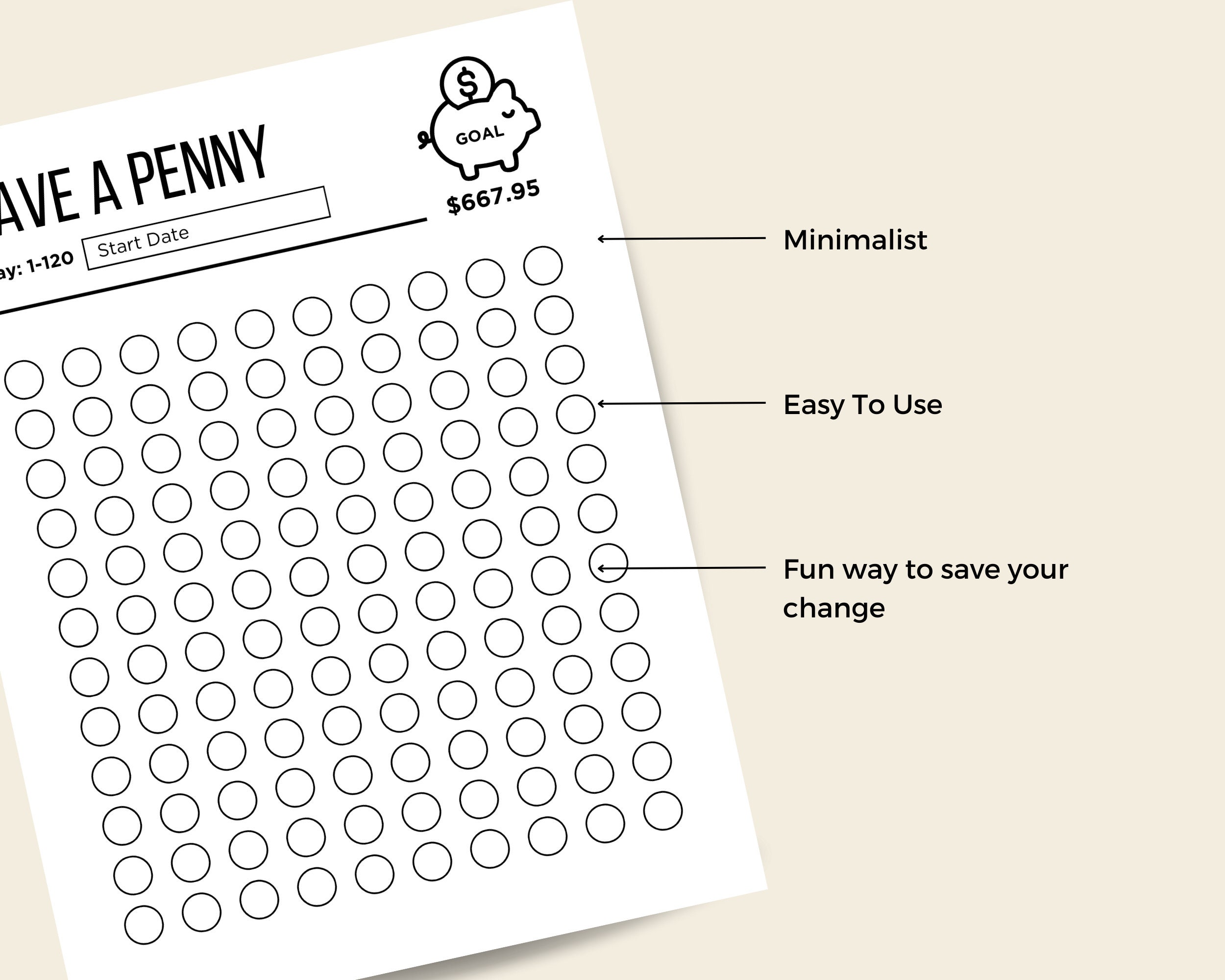 Penny Savings Challenge, Printable Penny Save, 365 Days Savings ...